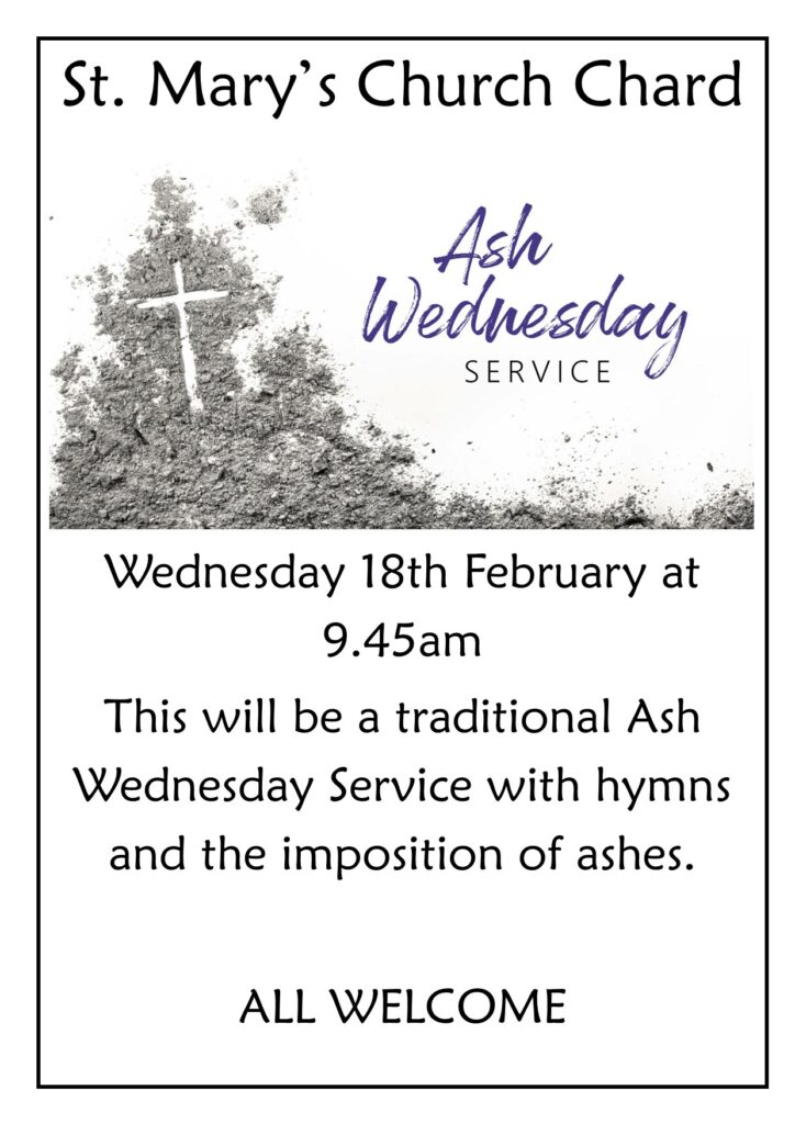 Ash Wednesday | Church of St Mary the Virgin, Chard